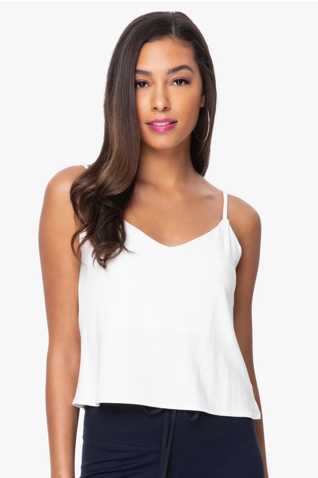 V Neck Cami | The Cassi | White | Minimalistic Comfort – CHLOE COLETTE